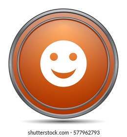 Smiley Icon Orange Internet Button On Stock Illustration 577962793 ...