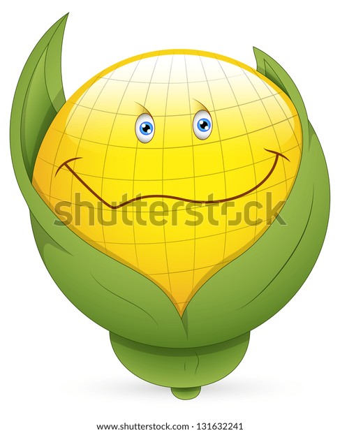 Smiley Illustration Corn Face Stock Illustration 131632241 | Shutterstock