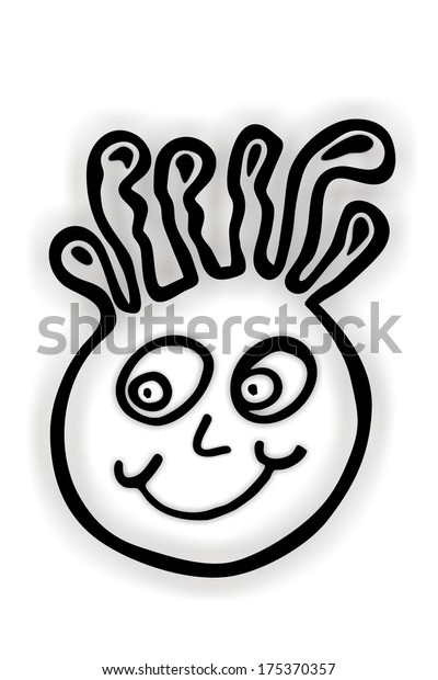 Smiley Long Hairs Stock Illustration 175370357 | Shutterstock