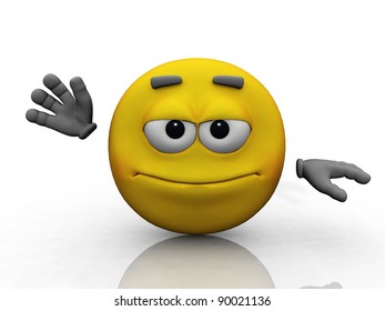 Happy Smiley Face Emoticon Showing Ok 库存插图 99883820 | Shutterstock