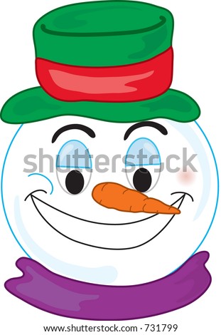 Smiley Type Snowman Face Stock Illustration 731799 - Shutterstock