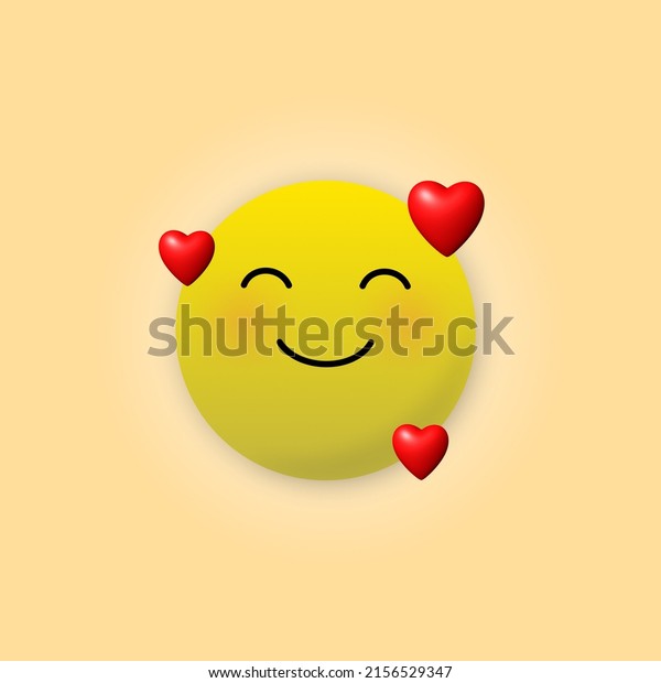 미소짓는 사랑은 눈빛과 장밋빛 뺨과 가슴이 스톡 일러스트 2156529347 Shutterstock