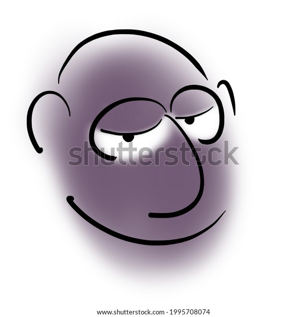 Smiling Man Blue Face Stock Illustration 1995708074 | Shutterstock