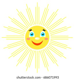 Smiling Sun Rays Different Shapes Icons Stock Illustration 686071993 ...