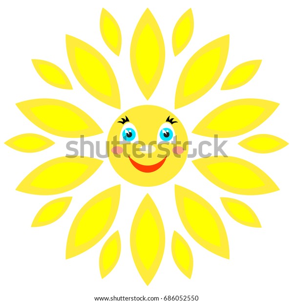 Smiling Sun Rays Different Shapes Icons Stock Illustration 686052550 ...