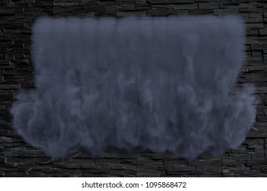 Smoke Falling Down Brick Wall Background Stock Illustration 1095868472 ...