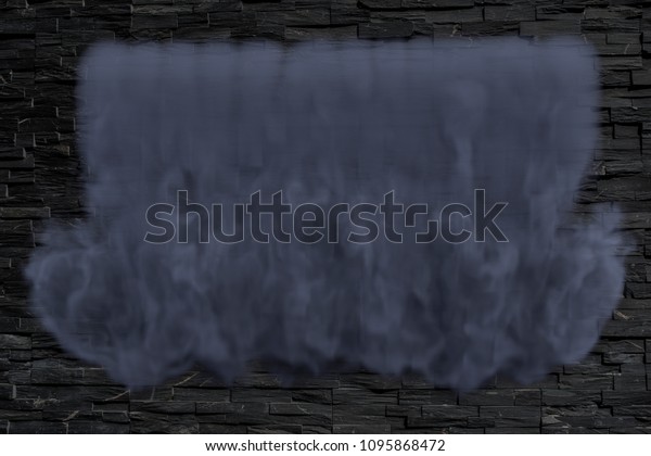 Smoke Falling Down Brick Wall Background Stock Illustration 1095868472 ...