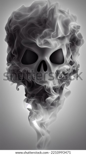 Smoke Skull Effect Concept Art Halloween Stock Illustration 2210993471 ...