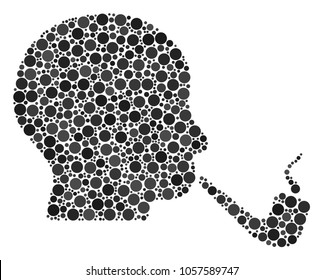Cigarette Smoke Mosaic Dots Variable Sizes: ilustracja stockowa ...