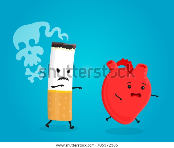 Smoking Kill Heart Stop Smoking Concept Stock Illustration 705372385 ...