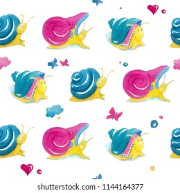 Snail Color Pattern Stock Illustration 1144164377 | Shutterstock