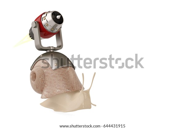 Snail Jet Engine On White Background3d Stock Illustration 644431915 ...