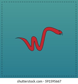 Snake Simple Flat Button Red Illustration Stock Illustration 591595667 ...