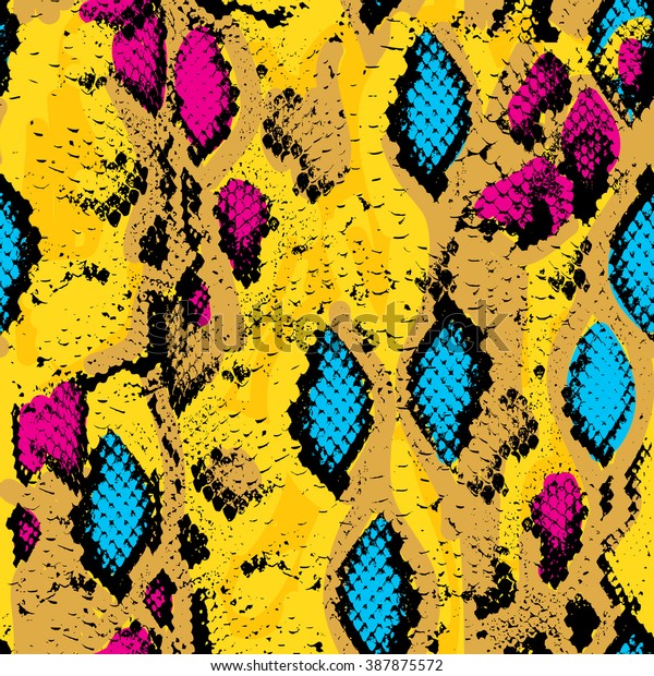 Snake Skin Texture Seamless Pattern Pink Stock Illustration 387875572