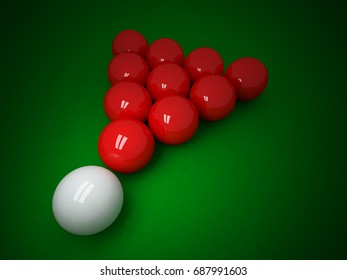Snooker Billiard Table Pool Balls Set Stock Illustration 1492064819