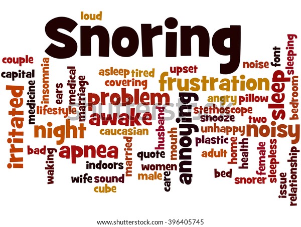 Snoring Word Cloud Concept On White Stock Illustration 396405745 ...