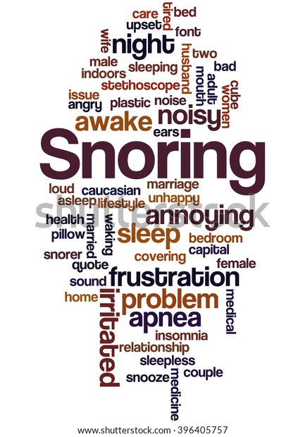 Snoring Word Cloud Concept On White Stock Illustration 396405757 ...