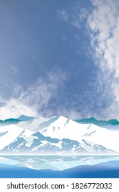 Vertical Mountain Background Stock Vector (Royalty Free) 679760893 ...