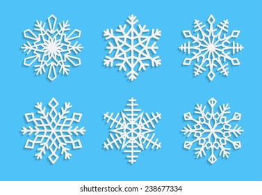 Snowflake Set Winter Design Stock Illustration 238677334 | Shutterstock