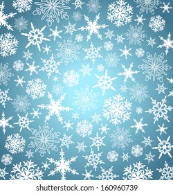 Snowflakes Background Raster Version Stock Illustration 160960739 ...