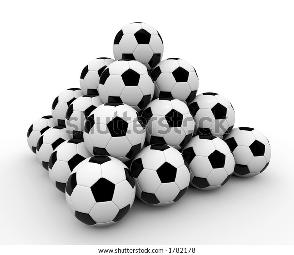 Soccer Ball Pyramid Stock Illustration 1782178