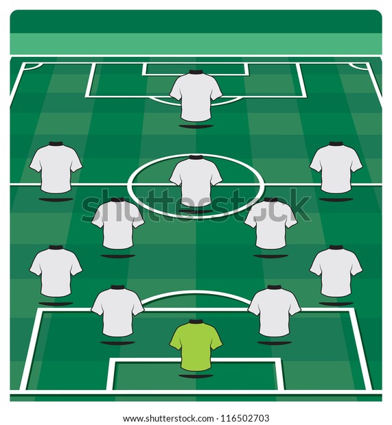 Soccer Field Layout Formation Stock Illustration 116502703 | Shutterstock
