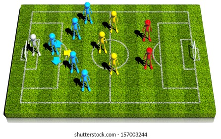 Three Five Two Soccer Formation Wingback Stock Illustration 157003223
