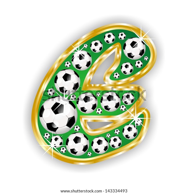 Soccer Letter E On Field Golden Stock Illustration 143334493 | Shutterstock