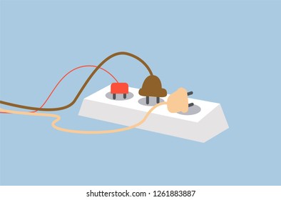 Socket Plug Safety Poster Main Idea Stock Illustration 1261883887 ...