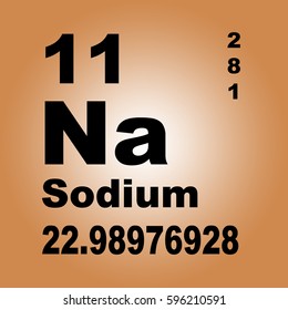 Sodium Periodic Table Elements Stock Illustration 304060847