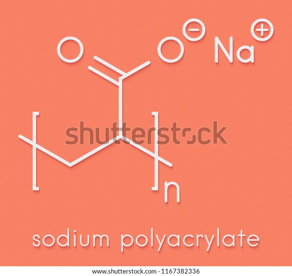 Sodium Polyacrylate Polymer Chemical Structure Superabsorbent Polymer