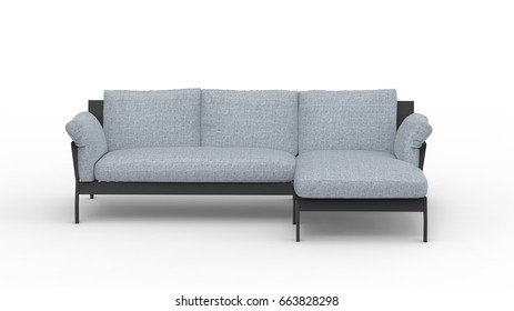 Wooden Sofa Side View Furniture 3d Stock Illustration 1799902825 ...