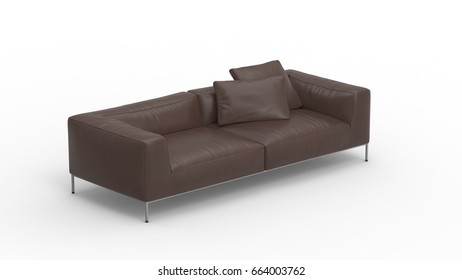 Sofa Perspective View 3d Rendering Icon Stock Illustration 664003762 ...