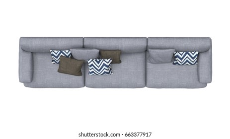 Sofa Top View 3d Rendering Icon Stock Illustration 663377917 | Shutterstock