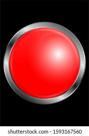 Red Button On Dark Background 3d Stock Illustration 558019465 ...