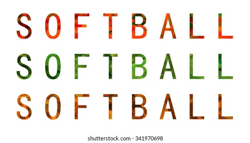 Softball Word Stock Illustration 341970698 | Shutterstock