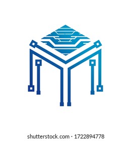 Software Circuit Board Logos Initial M Stock Illustration 1722894778 ...