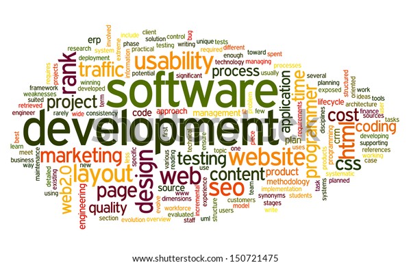 Software Development Concept Tag Cloud On Stock Illustration 150721475 ...