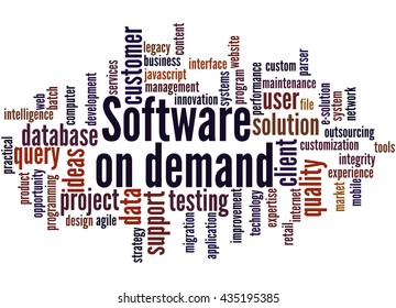 Software On Demand Word Cloud Concept 스톡 일러스트 435195385 | Shutterstock