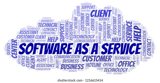 Software Service Word Cloud Stock Illustration 1216615414 | Shutterstock