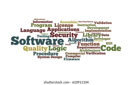 Software Word Cloud Stock Illustration 610911104 | Shutterstock