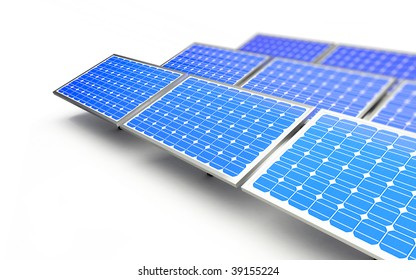 Solar Panels Isolated On White Background Stock Photo 408331162 ...