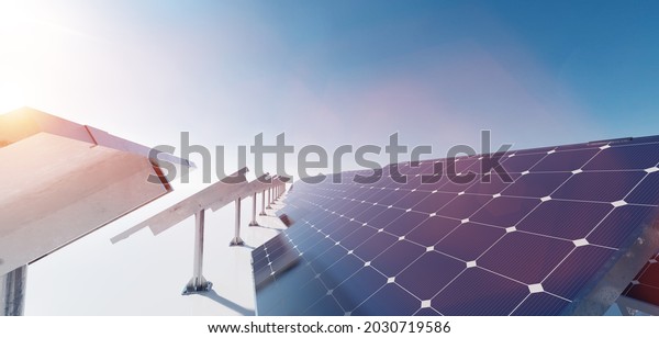 Solar Photovoltaic Panels Array System Clean Stock Illustration ...
