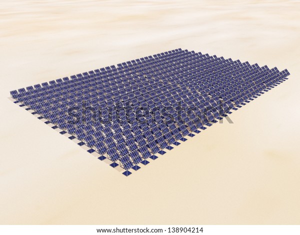 Solar Power Plant Computer Generated 3d: ilustración de stock 138904214 ...