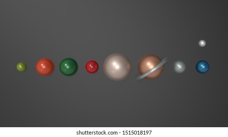 Solar System 3d Render Colored Stock Illustration 1515018197