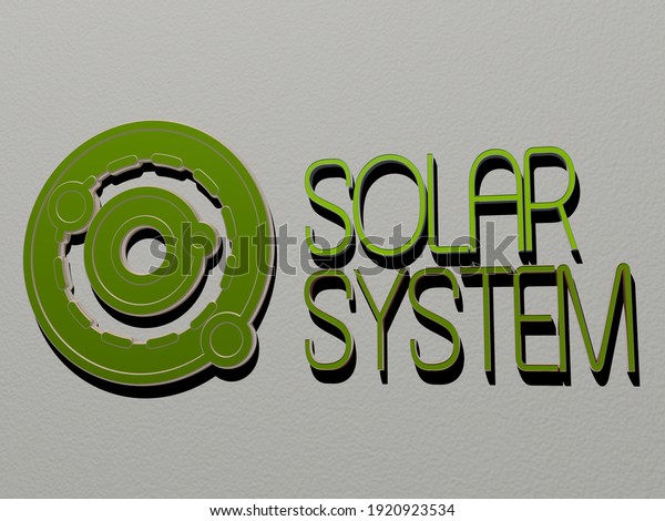 Solar System Icon Text On Wall Stock Illustration 1920923534 | Shutterstock