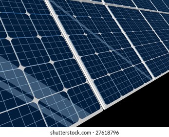 Horizontal Photovoltaic Panels Solar Rooftop Power Stock Photo ...