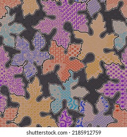 Solid Modern Floral Batik Motif Arrangement Stock Illustration ...