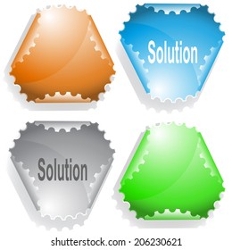 Solution Raster Sticker Stock Illustration 206230621 | Shutterstock