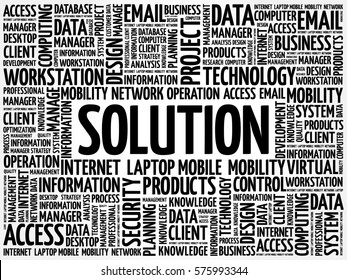 Solution Word Cloud Concept Stock Illustration 575993344 | Shutterstock